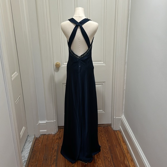 BCBGMaxAzria | Dresses | Nwt Bcbg Navy Long Gown | Poshmark
